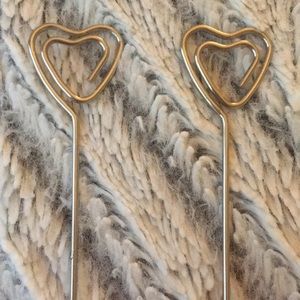 Accents | Heart Photo Card Holders Photo Frame Paperweight | Poshmark